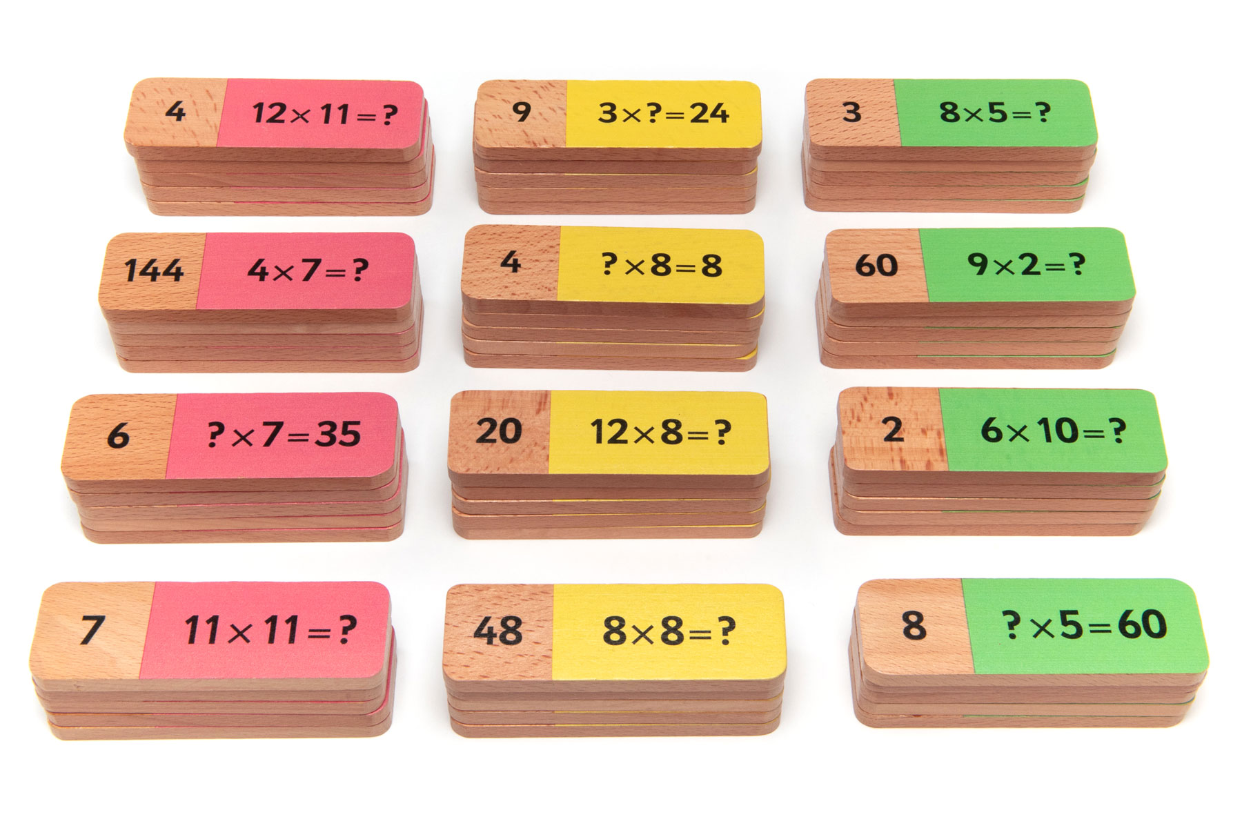 Wooden Multiplication Dominoes - Educational Advantage, Distributor for ...